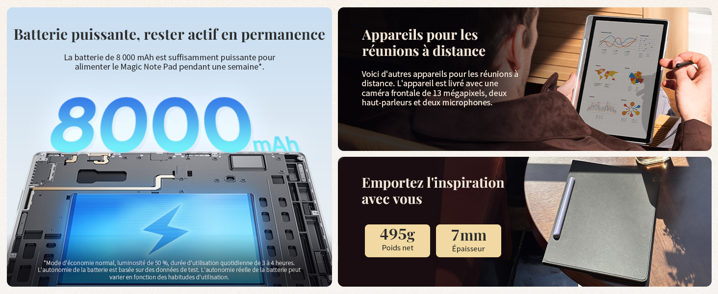 XPPen Magic Note Pad - Liseuse Couleur Ebook -Tablette Tactile - Bloc ...